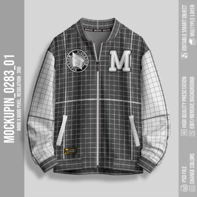 0283 Tracktop Varsity Jacket Mockup With FX – Mockupin