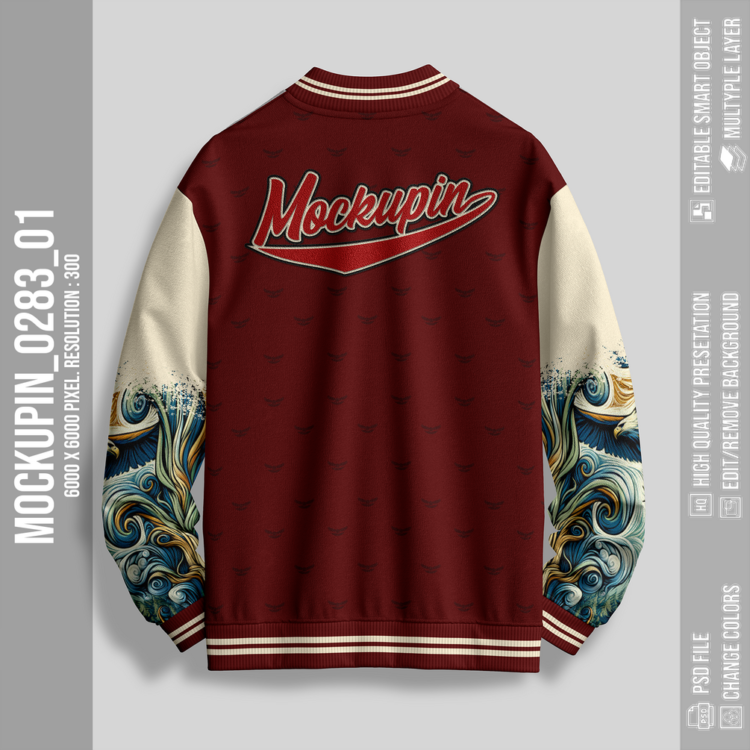 0283 Tracktop Varsity Jacket Mockup With FX – Mockupin
